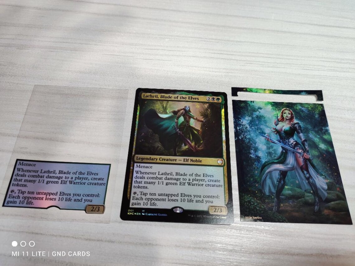 1x Foil Altered Art Lathril Blade of the Elves V2 MTG | Etsy