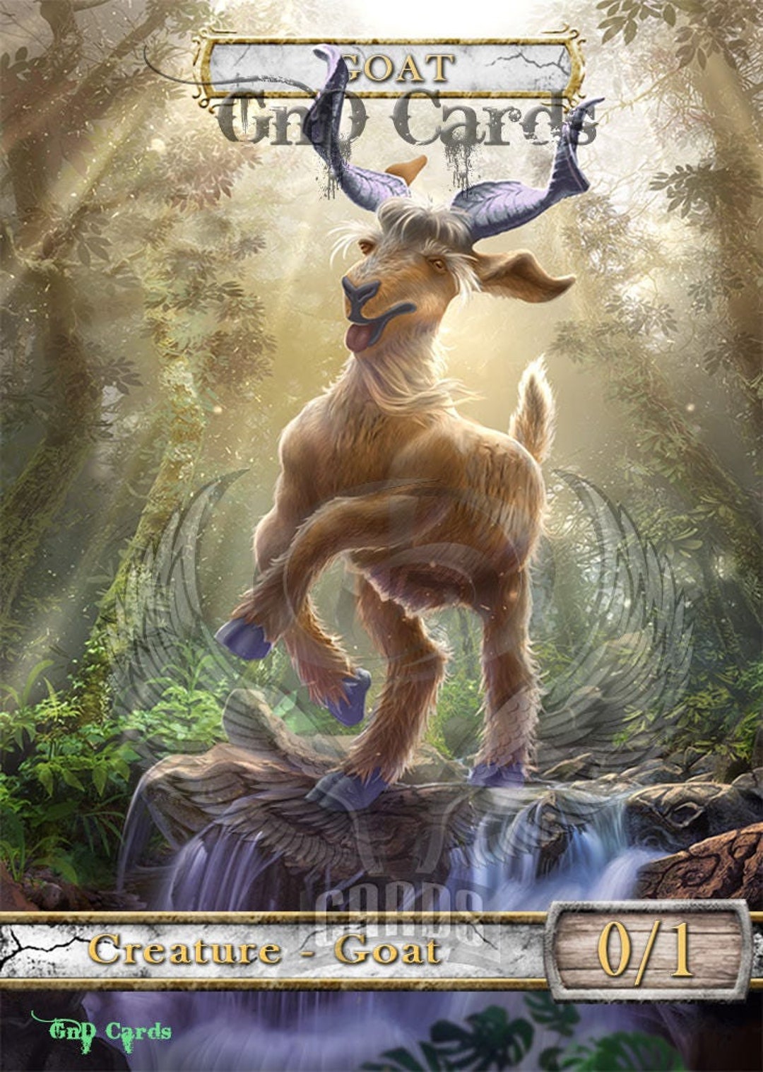 Goat TCG Token Custom Altered - Etsy
