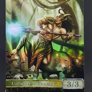 1x Centaur #1 *FOIL LAMINATED* Custom Altered Token - Etsy
