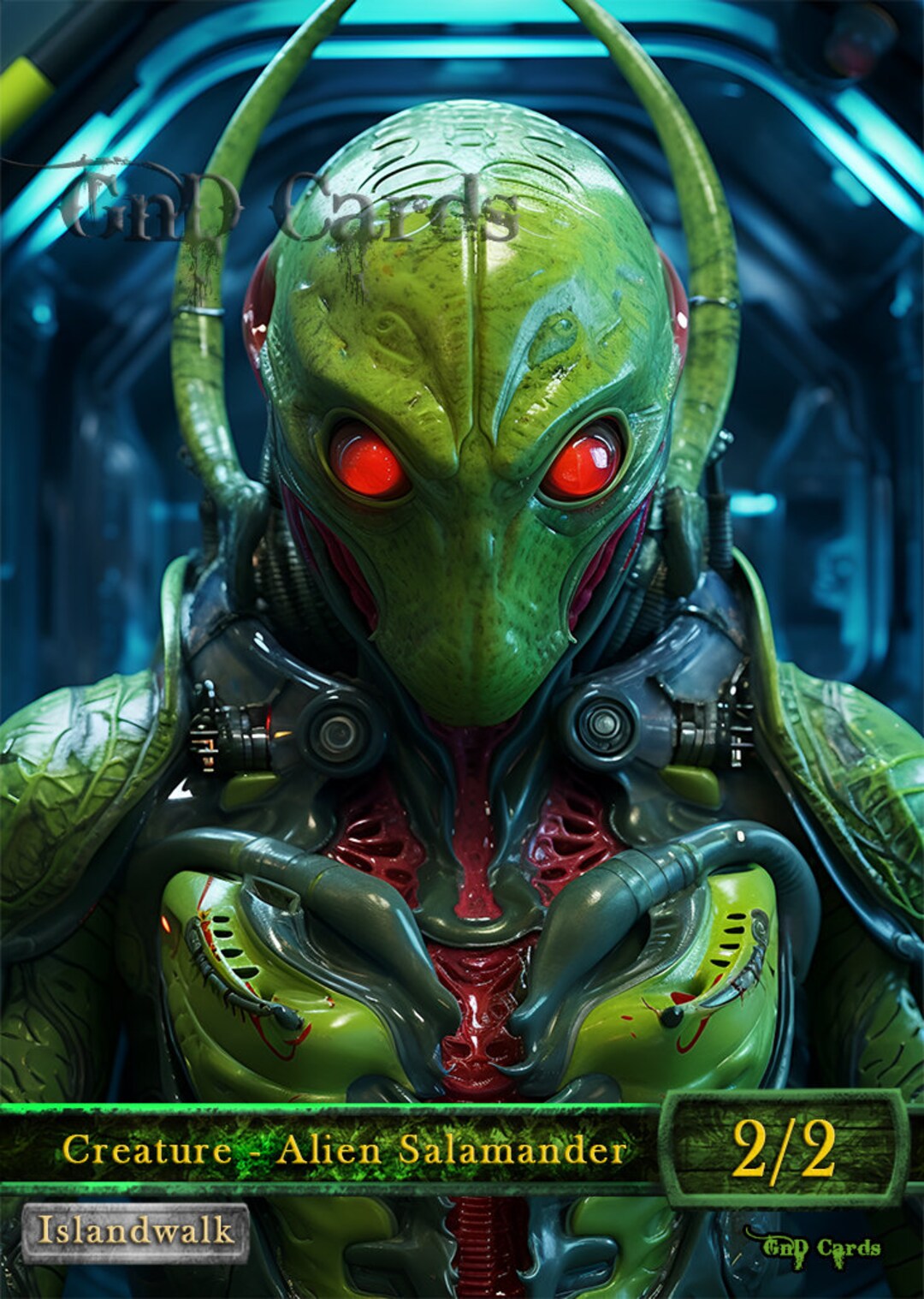 3x Alien Salamander 2 AI Art Custom Altered Tokens Gnd - Etsy