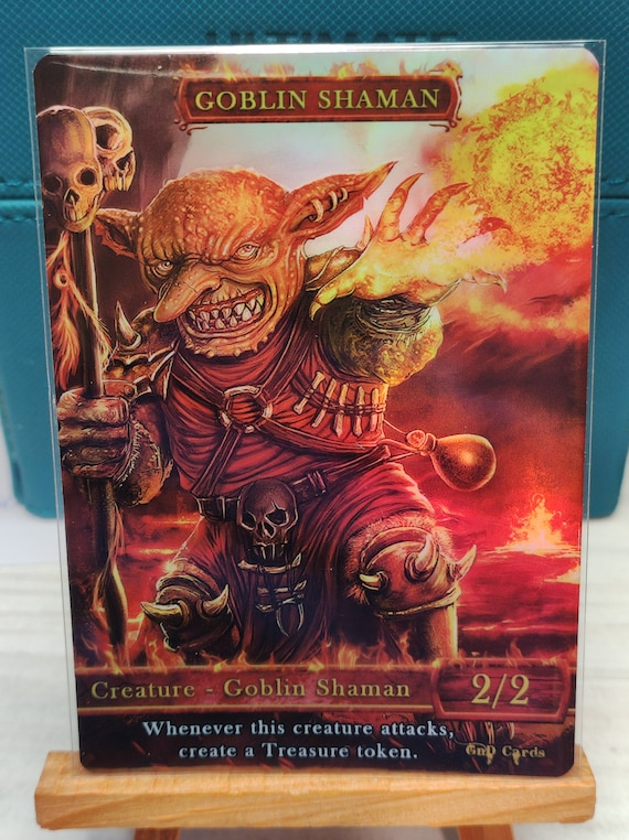 1x Goblin Shaman FOIL LAMINATED Custom Altered Token | Etsy