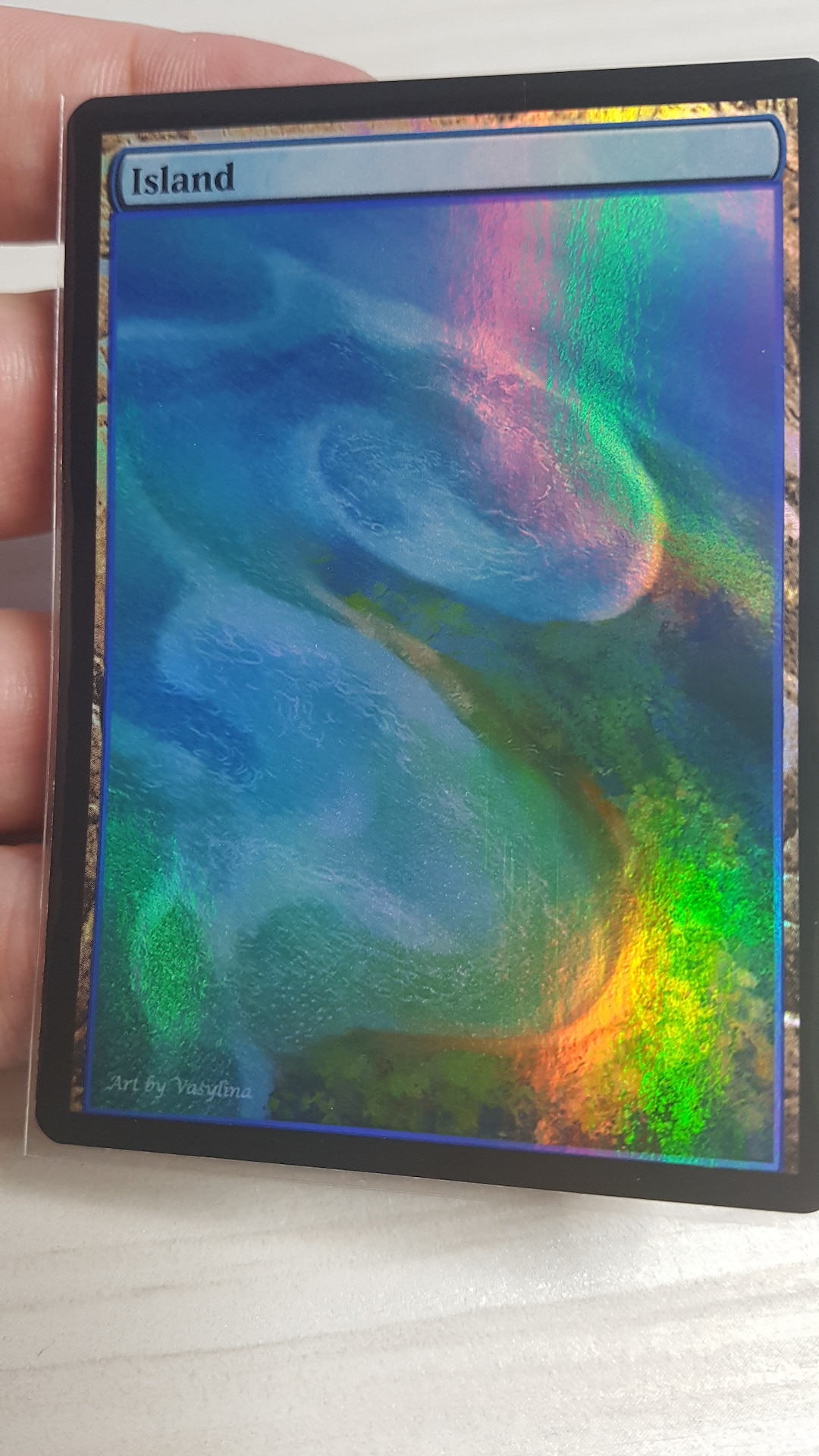 1x Island 22 FOIL Extended Textless Full Art Custom Altered Basic Land ...