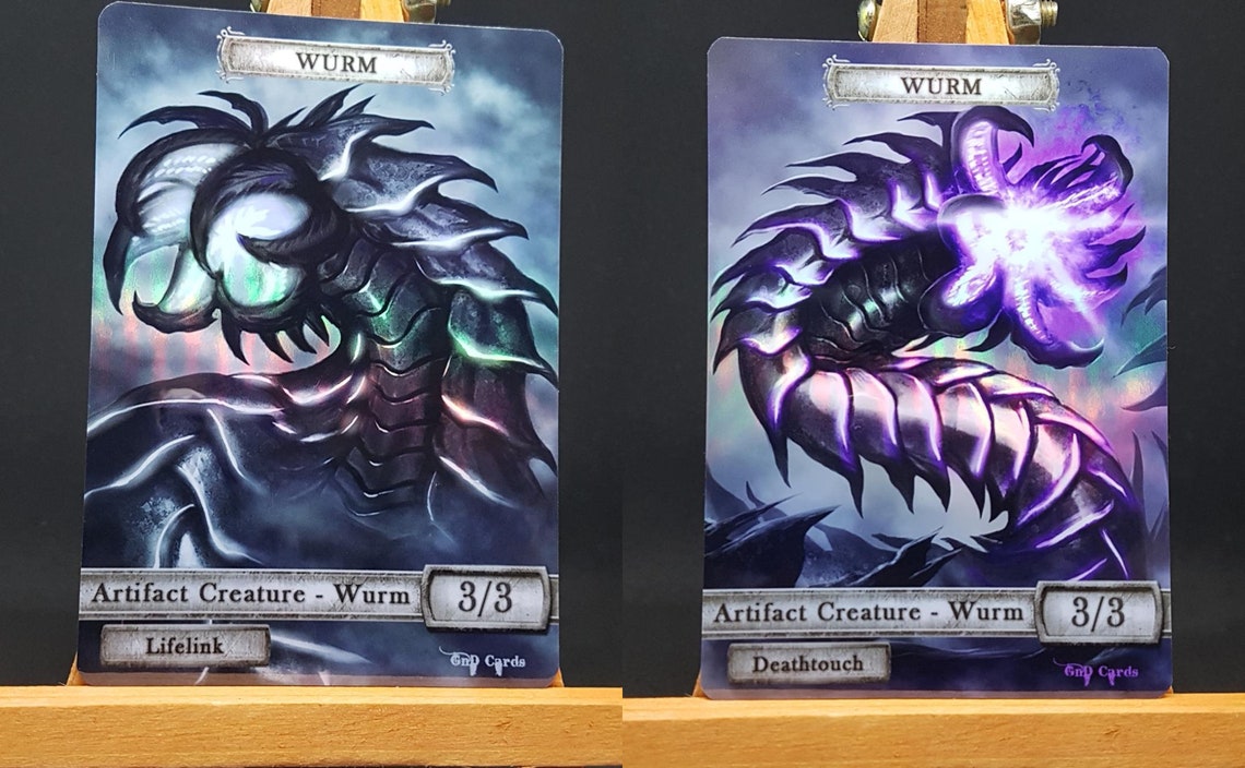 2x Artifact Wurms 1 FOIL LAMINATED Custom Altered Tokens - Etsy