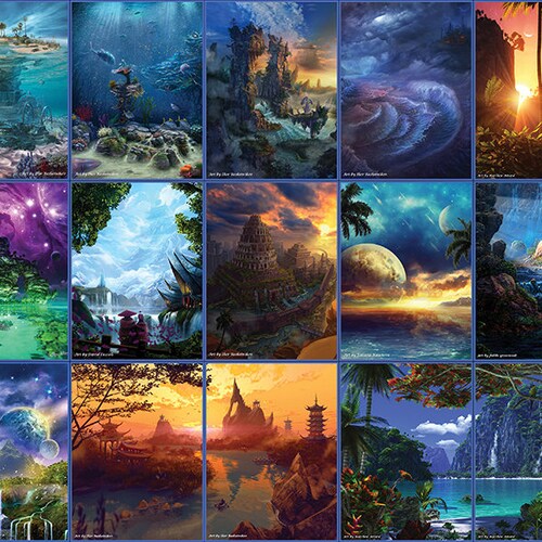 Full Set of Non-foil Swamps Custom Altered Basic Lands MTG - Etsy