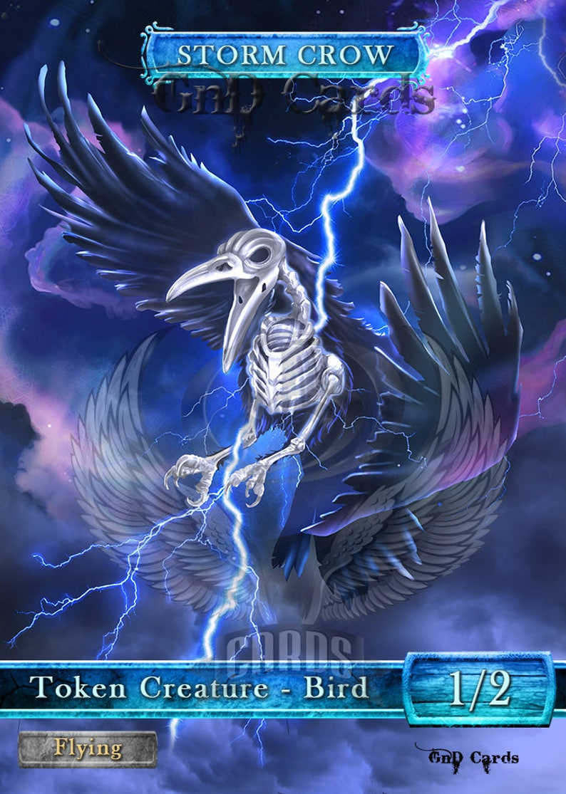 3x Storm Crow Custom Altered Tokens - Etsy