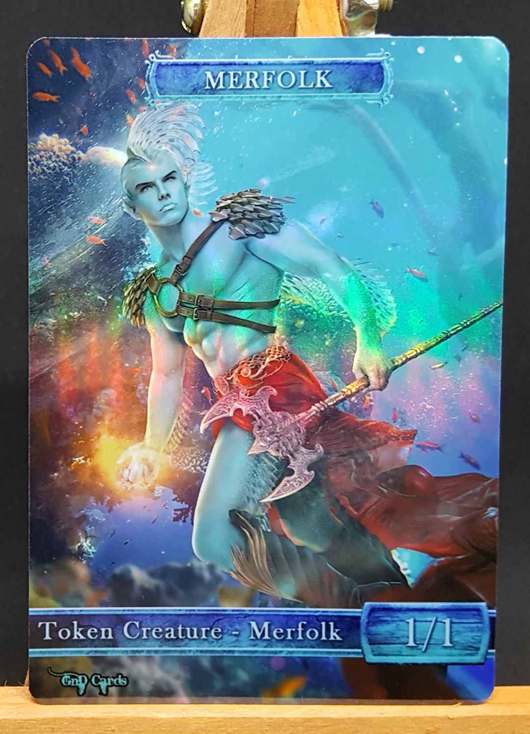 1x Merfolk 9 FOIL LAMINATED Custom Altered Token Gnd Cards - Etsy