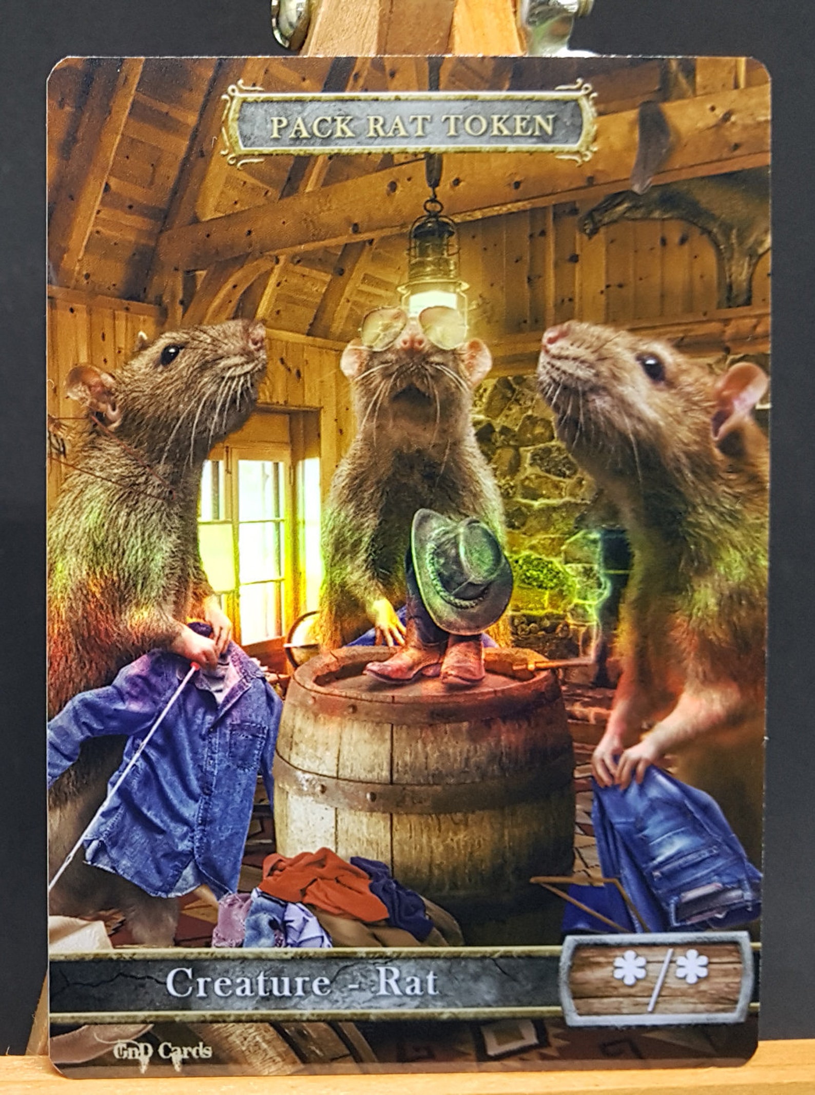 1x Pack Rat Token 2 FOIL LAMINATED Custom Altered - Etsy