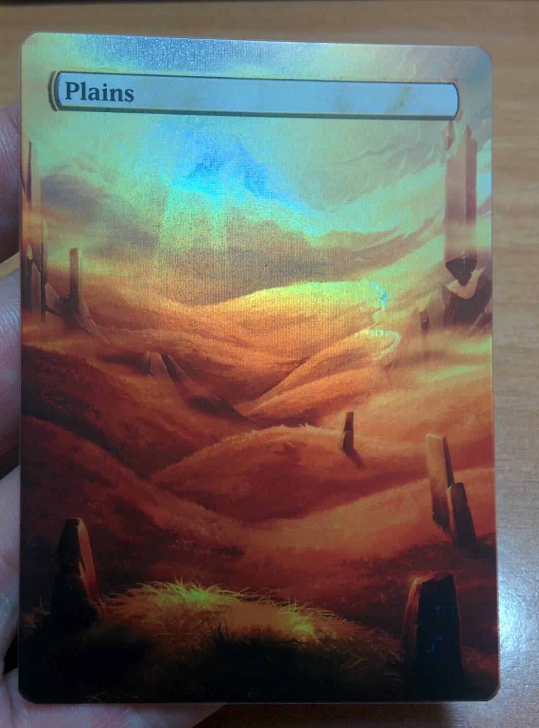 1x Plains 7 FOIL Borderless Custom Basic Land MTG - Etsy