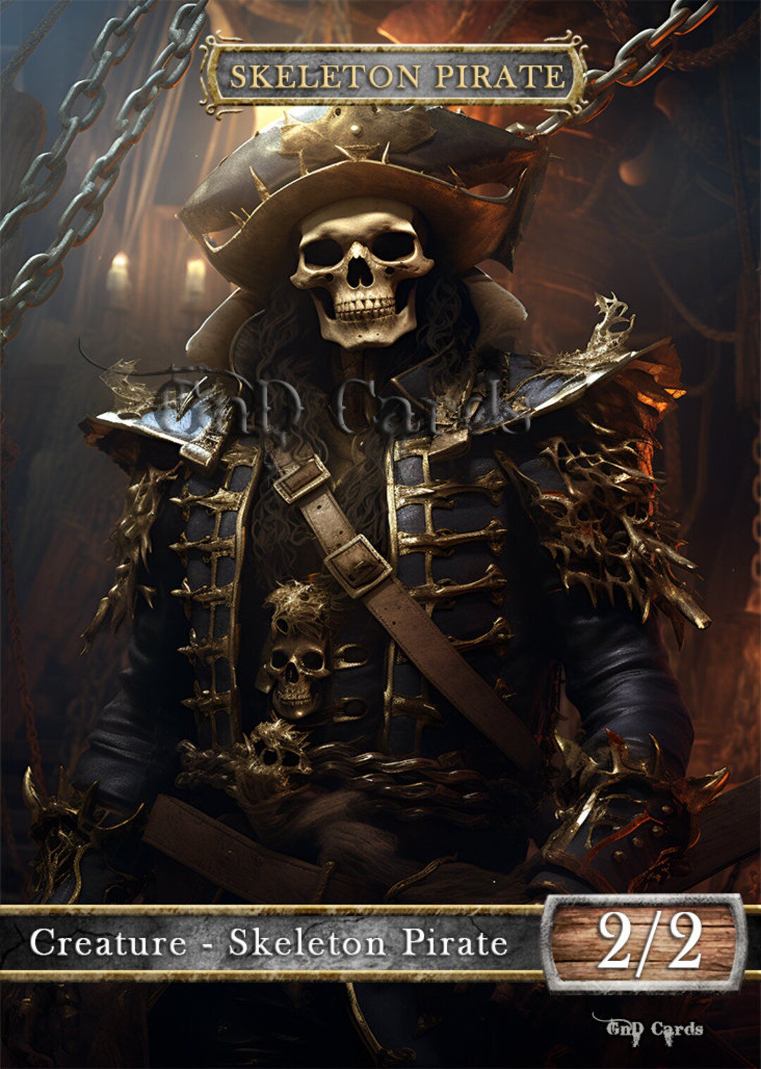 3x Skeleton Pirate 1 AI Art Custom Altered Tokens Gnd Cards - Etsy