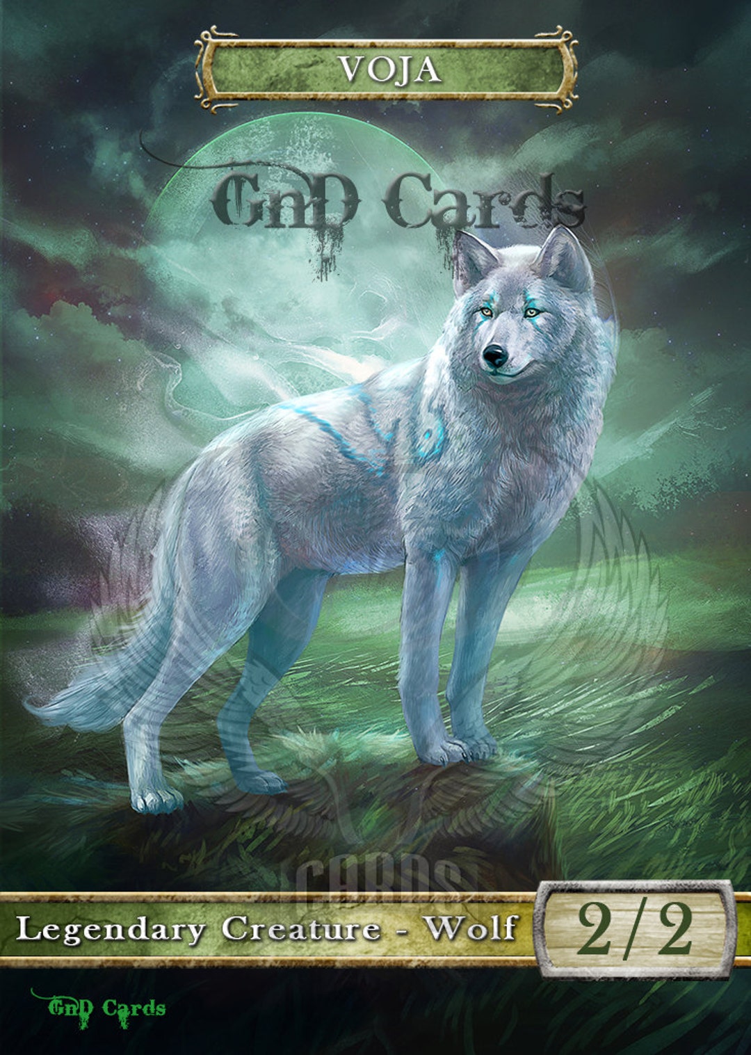 2x Voja Legendary Wolf Custom Altered Tokens - Etsy