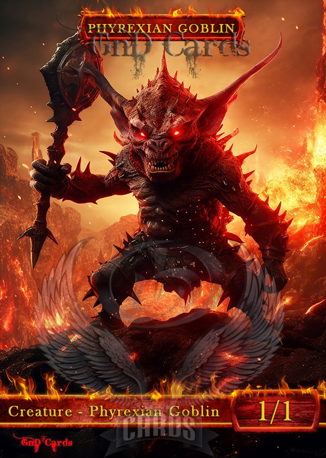 Phyrexian Goblin 9 TCG Token Custom Altered - Etsy UK