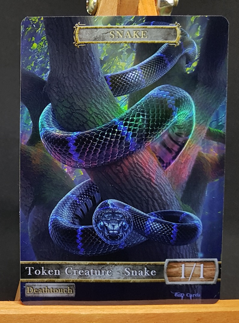 1x Black Snake 6 FOIL LAMINATED Custom Altered Token Gnd - Etsy