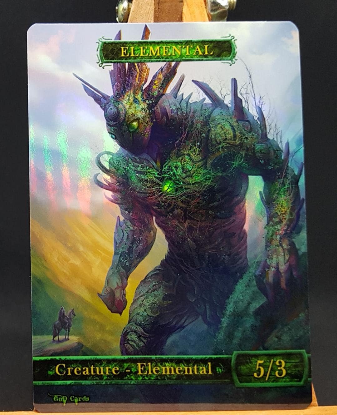 1x Green Elemental 3 FOIL LAMINATED Custom Altered Token - Etsy