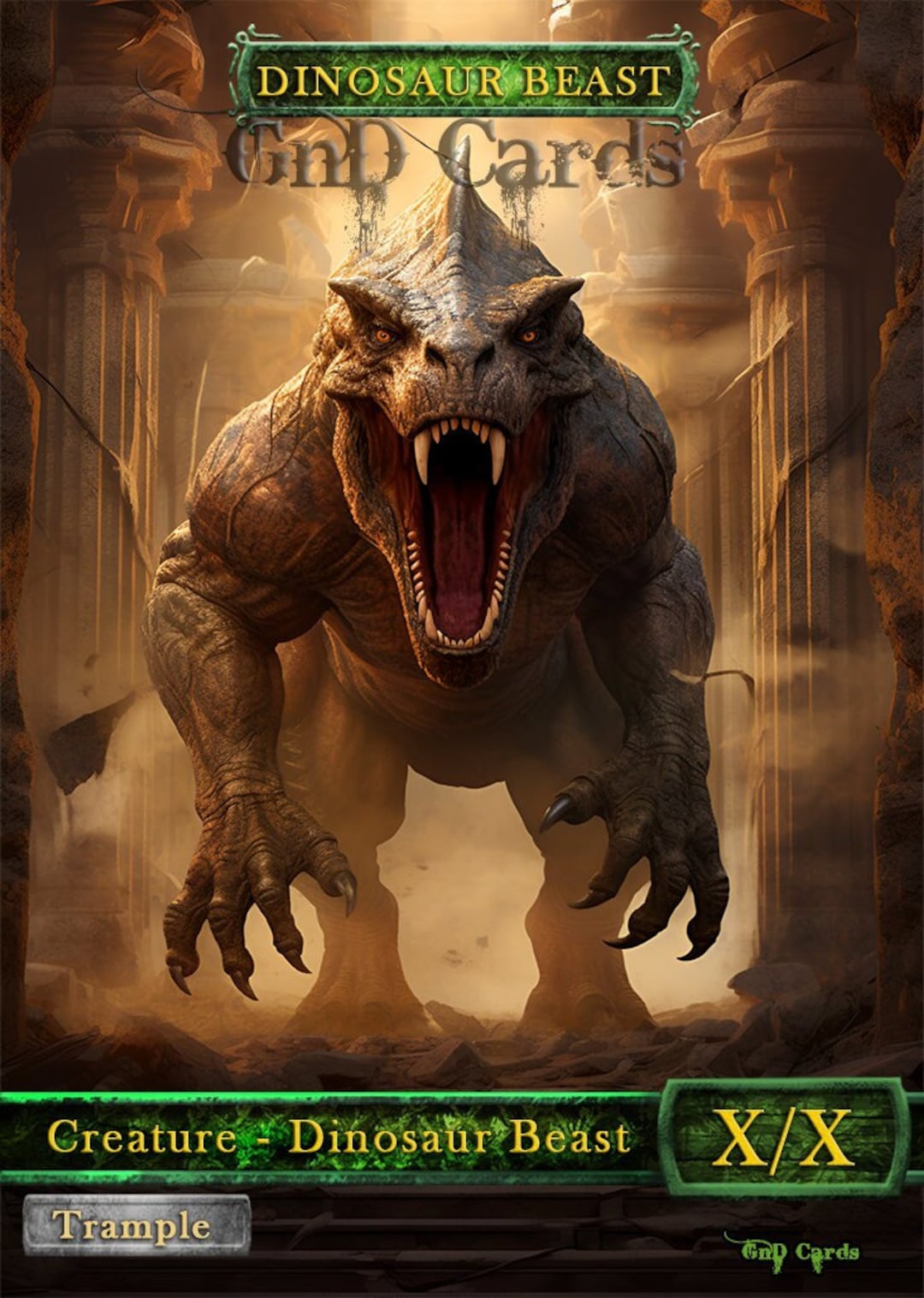 Dinosaur Beast #2 TCG Token Custom Altered - Etsy