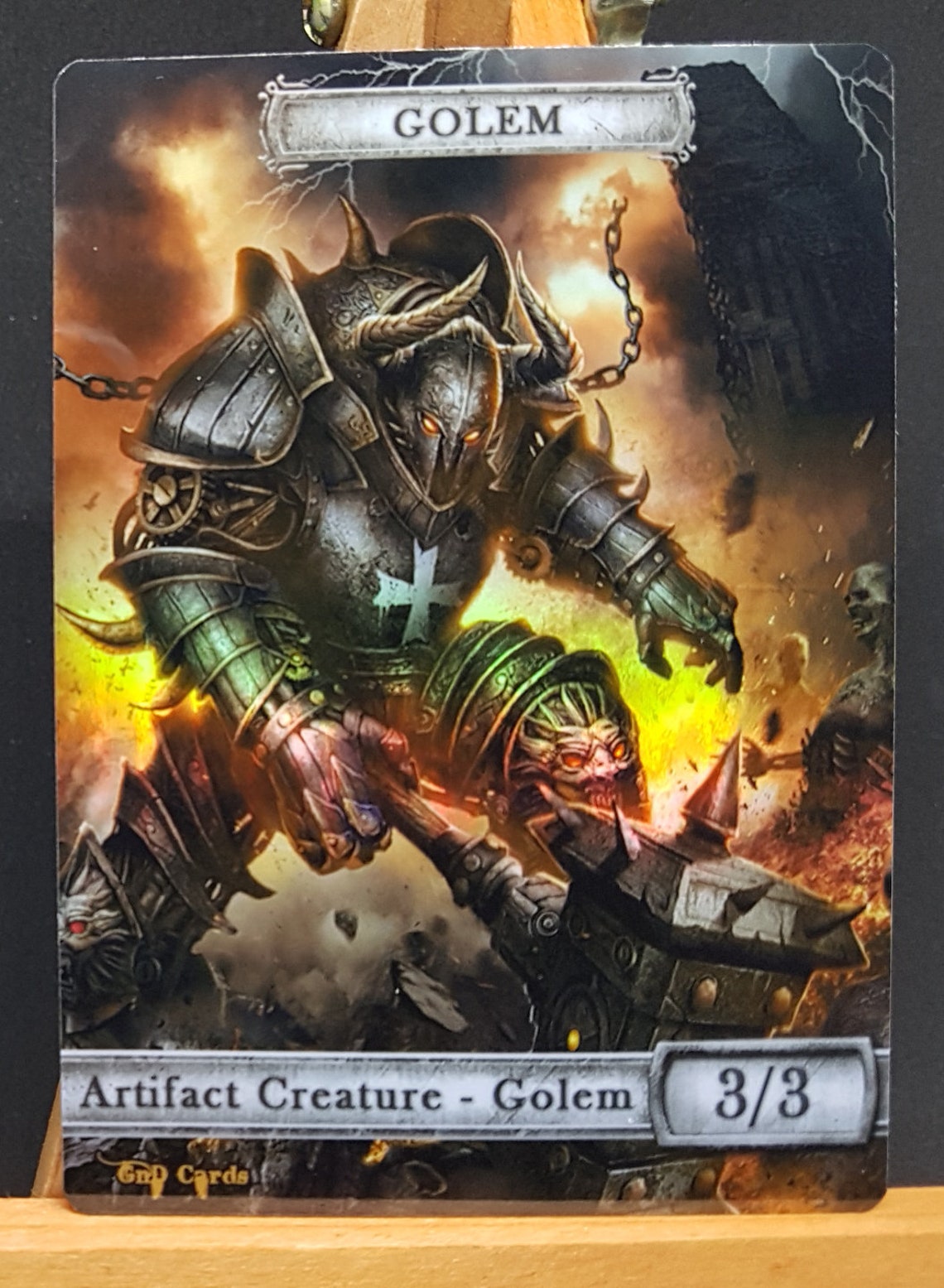 1x Golem 3 FOIL LAMINATED Custom Altered Token | Etsy