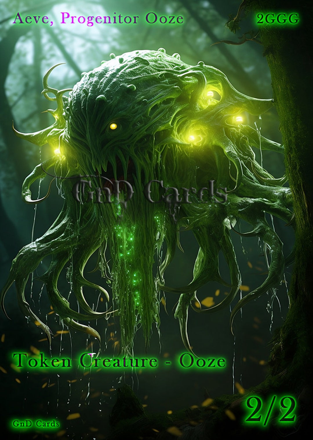 3x Aeve Progenitor Ooze Tokens Ai Art Custom Altered - Etsy