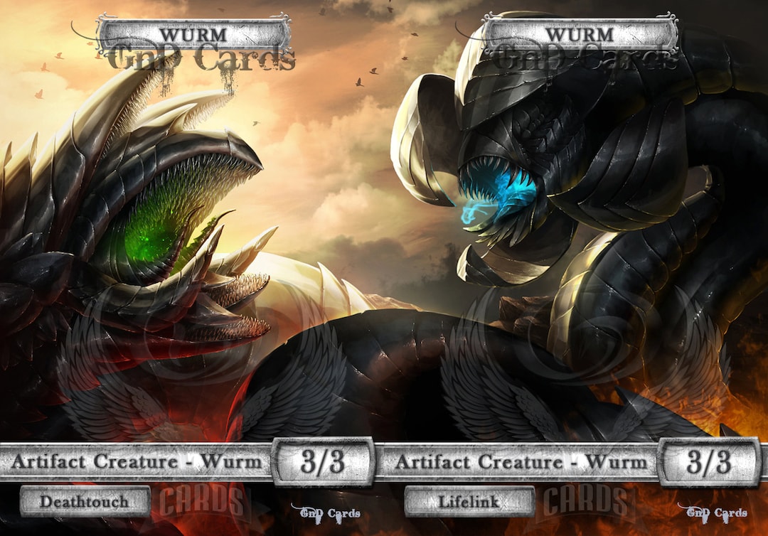 Artifact Wurms #2 TCG Tokens Custom Altered (2 Tokens - 1 of Each) - Etsy