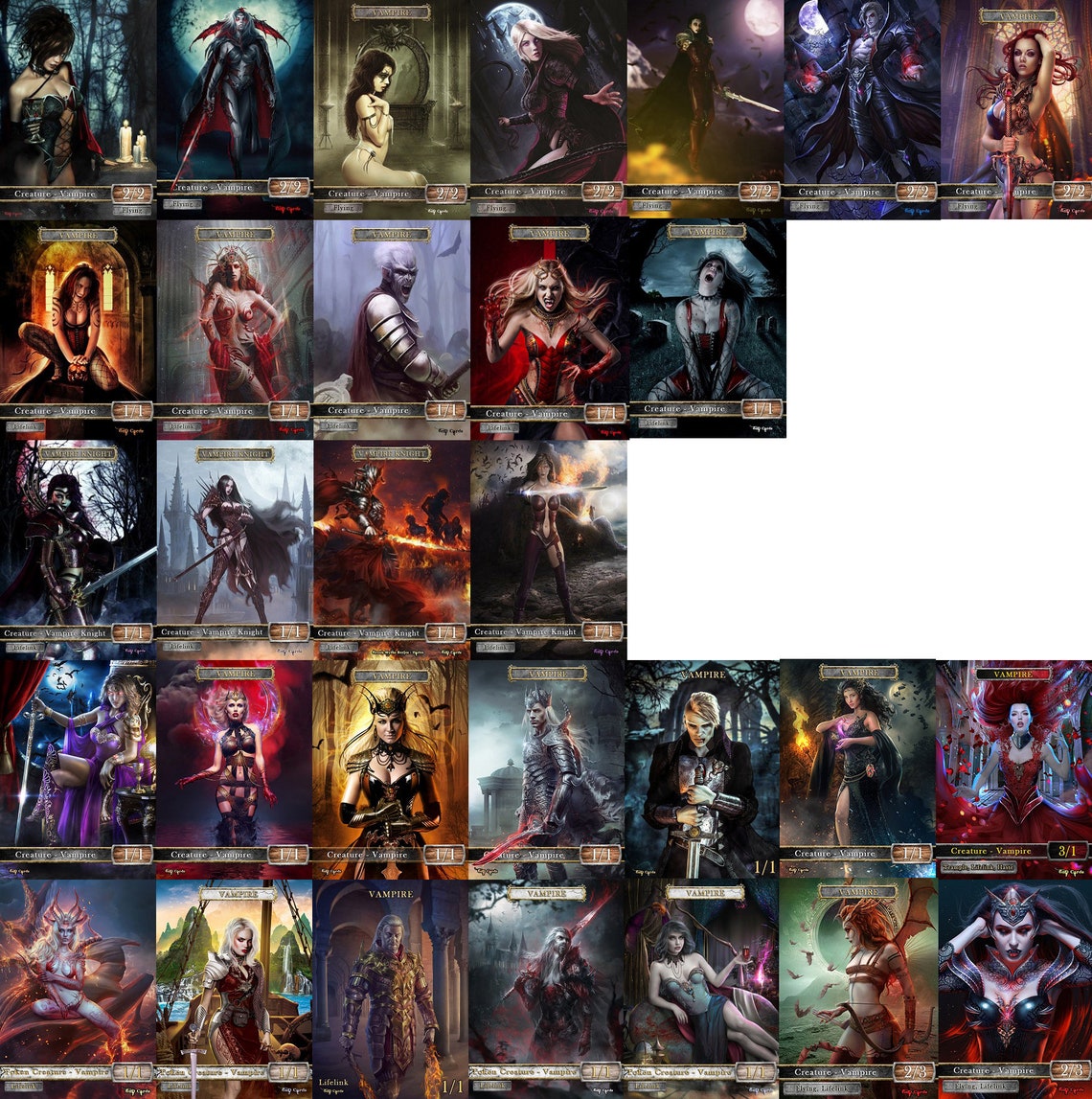 Full Set of Vampire Tokens - Etsy Australia