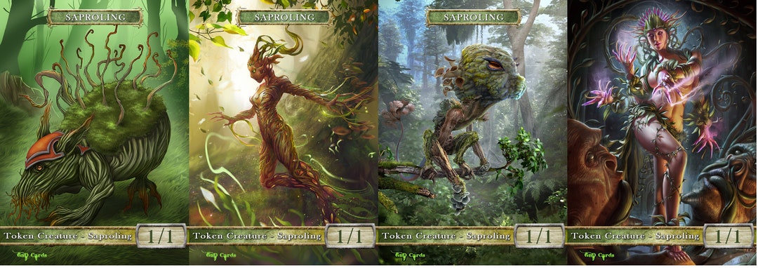 Saproling Pack TCG Tokens Custom Altered - Etsy