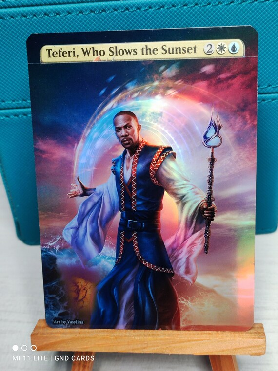 1x Foil Full Altered Art Teferi Who Slows the Sunset - Etsy