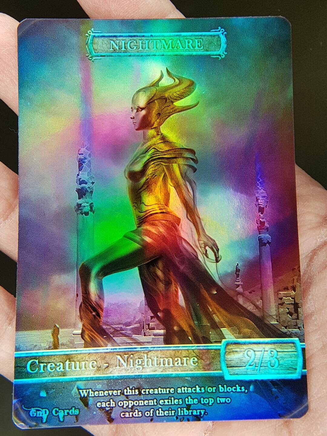 1x Nightmare #2 *FOIL LAMINATED* Custom Altered Token (for Ashiok ...