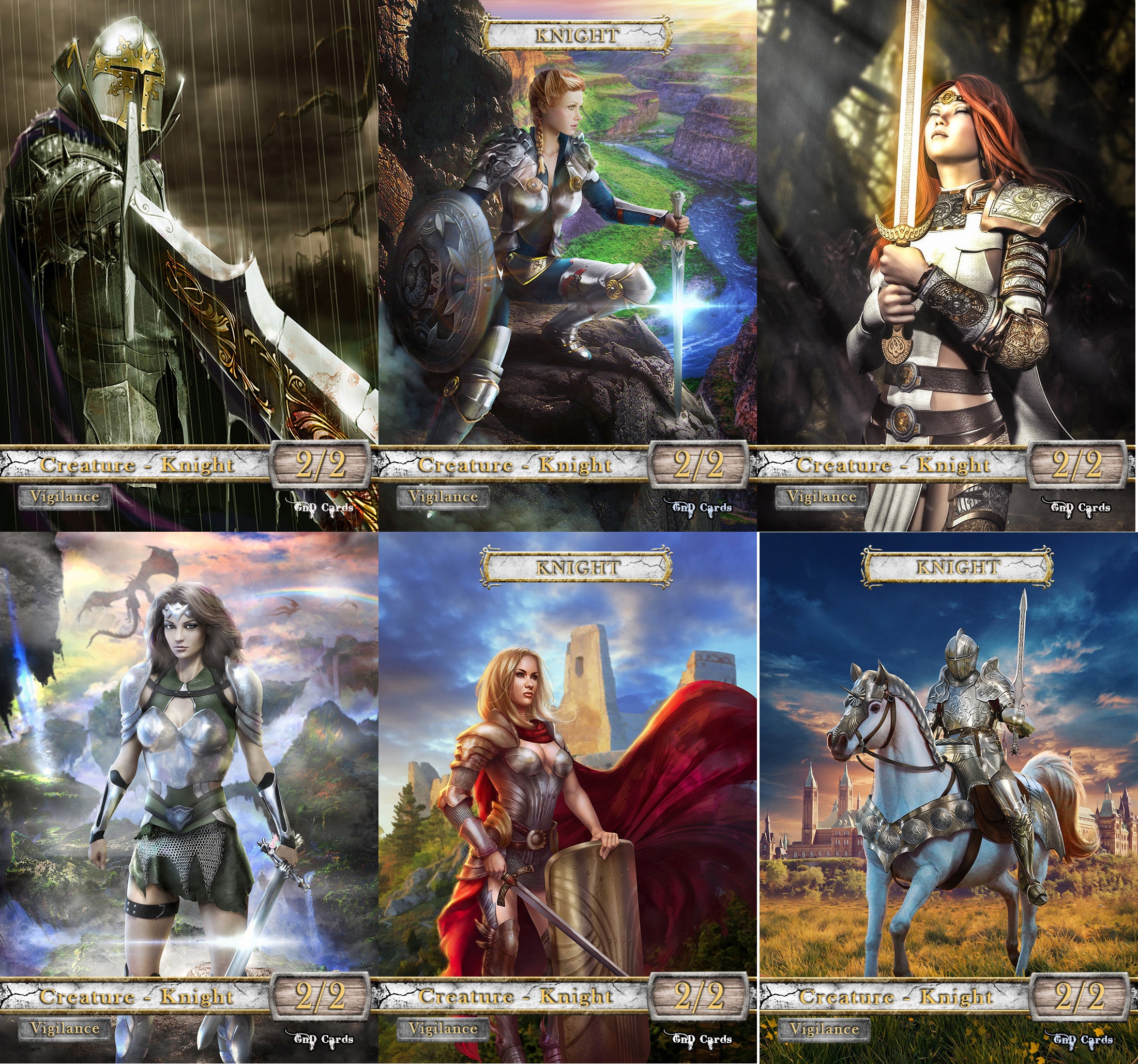 Custom Mtg Knight Token