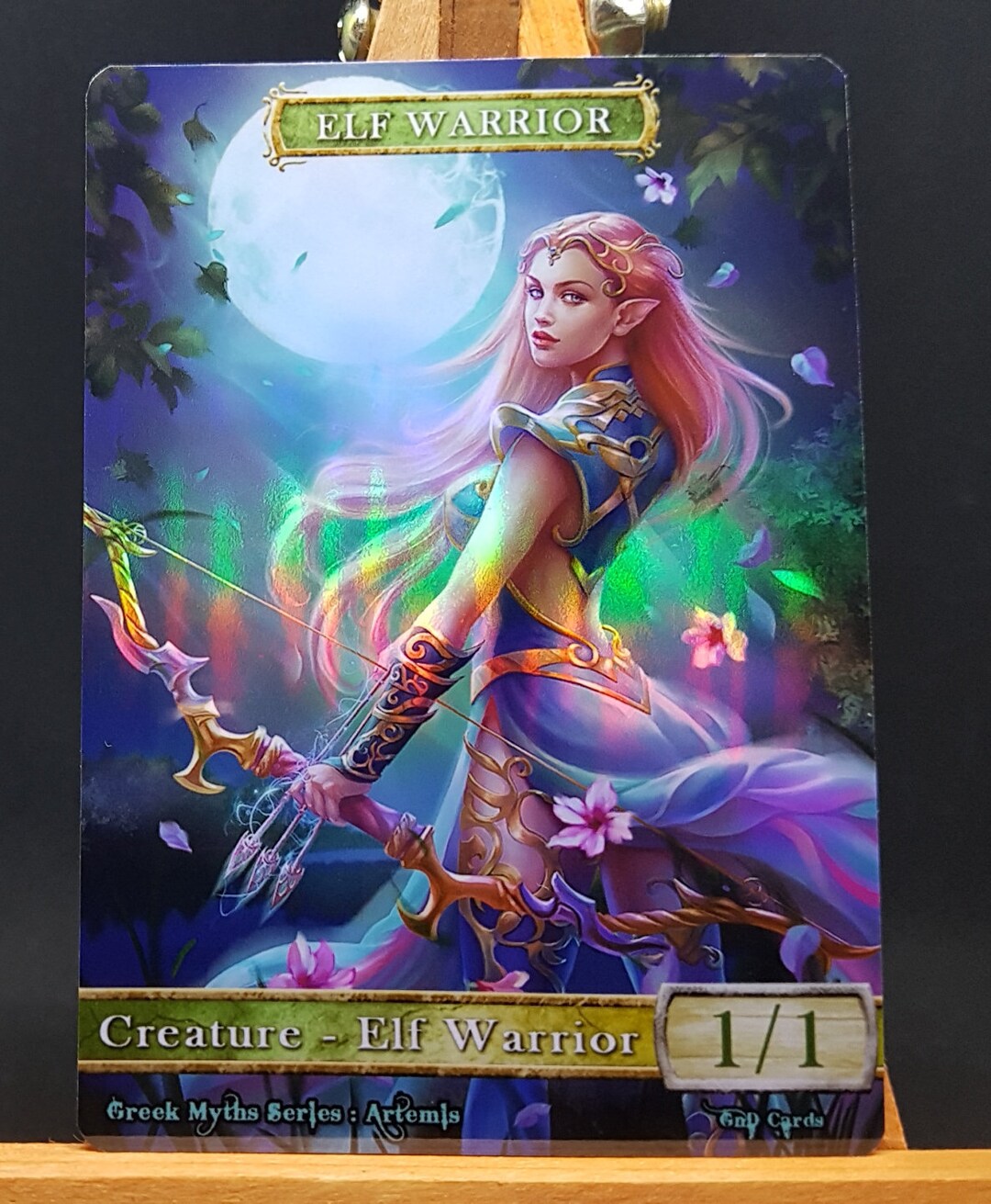 1x Elf Warrior #8 *FOIL LAMINATED* Custom Altered Token - Etsy