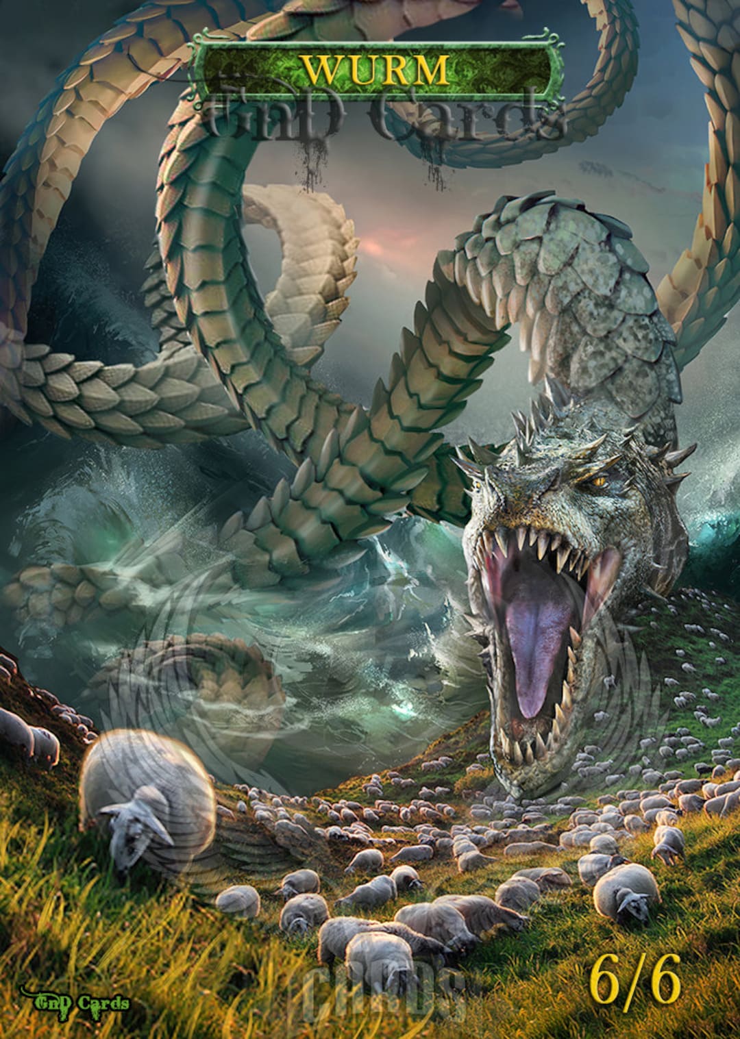 Wurm #5 TCG Token Custom Altered - Etsy