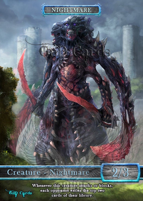 3x Nightmare 1 Custom Altered Tokens for Ashiok Nightmare | Etsy