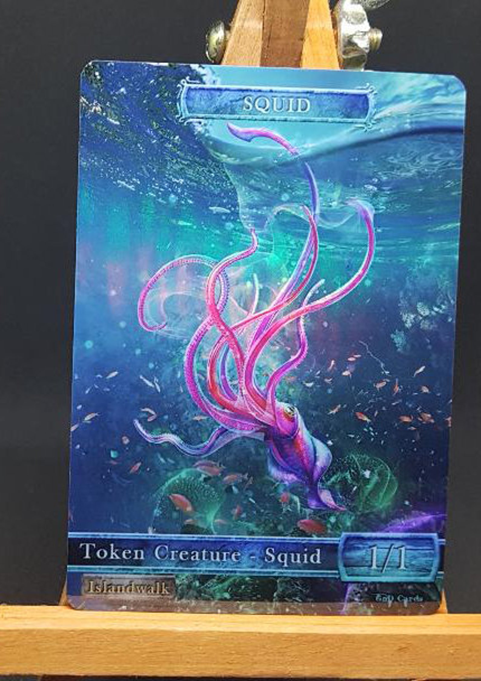 1x Squid FOIL LAMINATED Custom Altered Token - Etsy UK