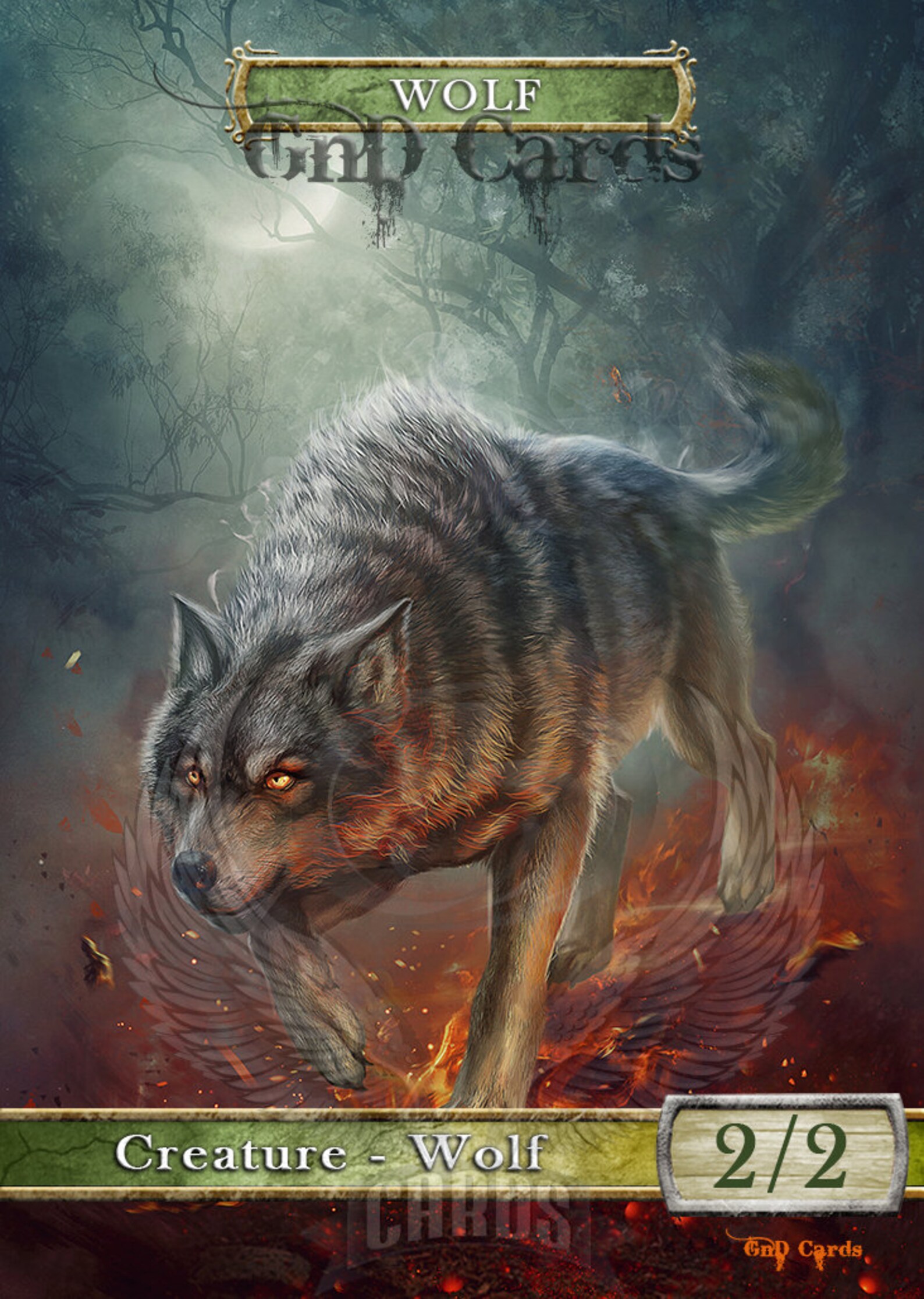 3x Wolf 5 Custom Altered Tokens - Etsy