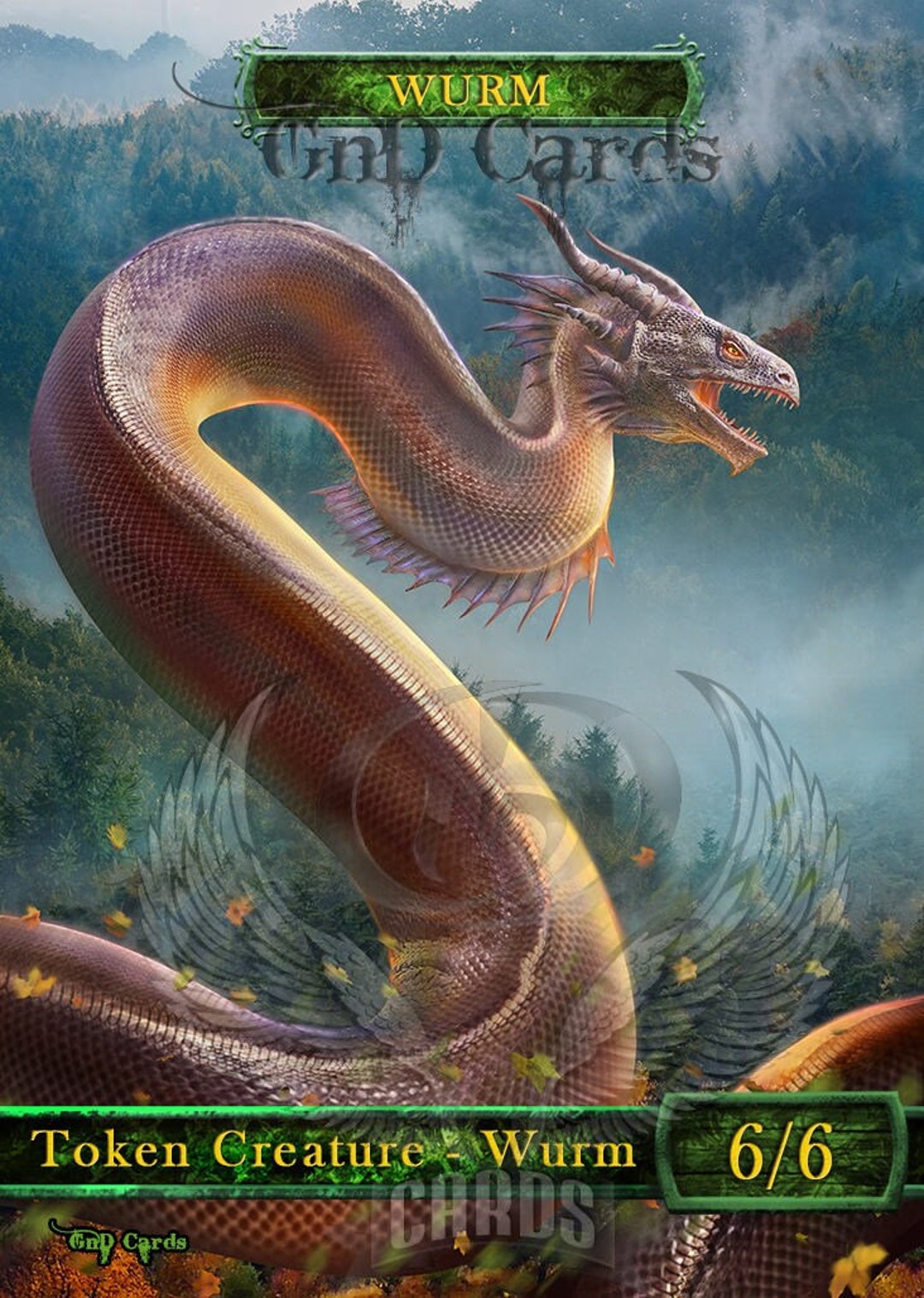 Wurm #3 TCG Token Custom Altered - Etsy