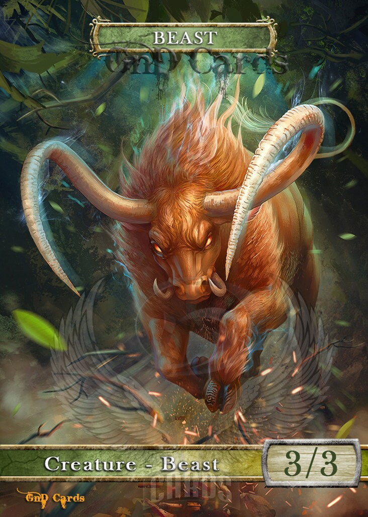 3x Beast 5 Custom Altered Tokens - Etsy UK