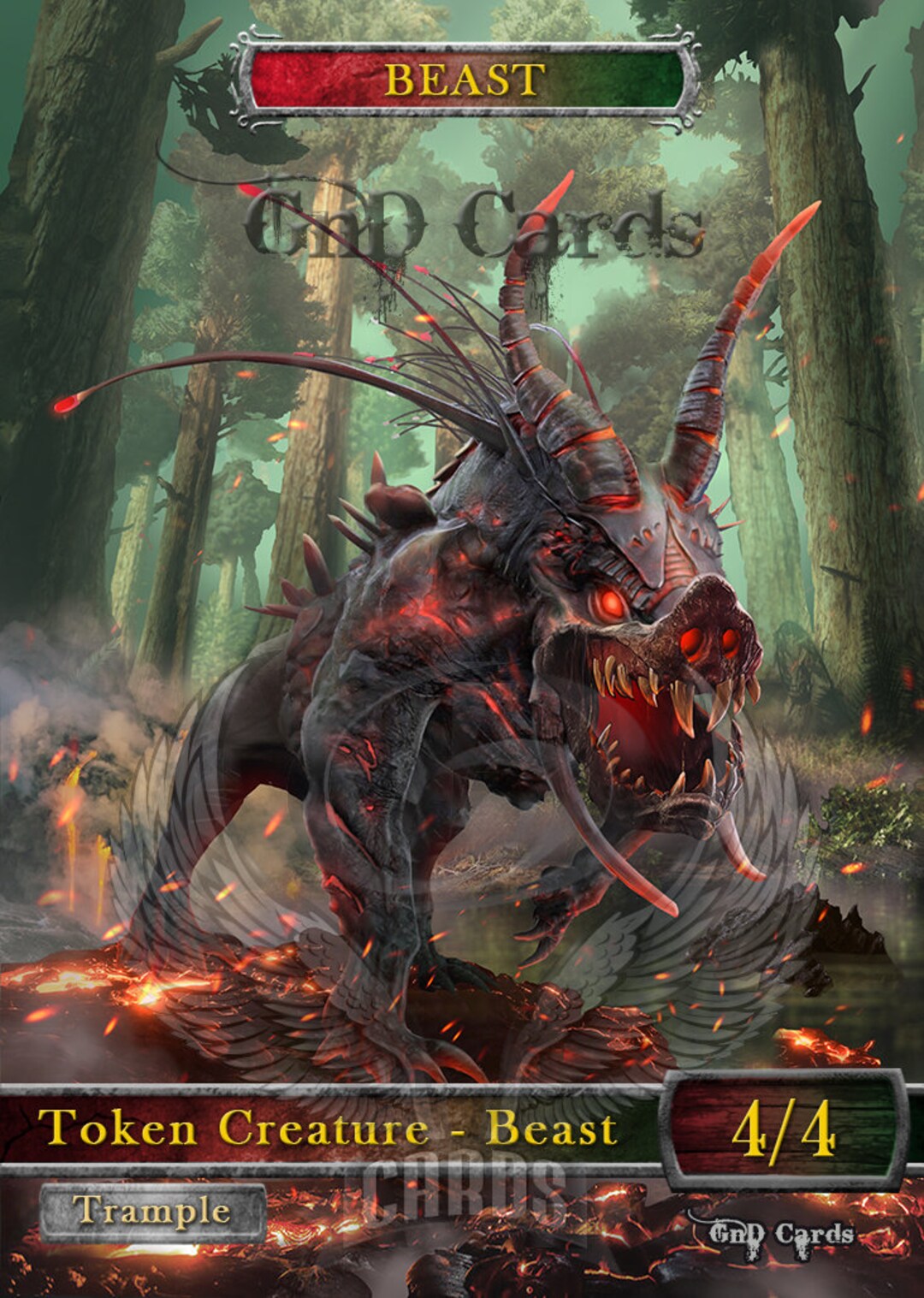 Beast #8 TCG Token Custom Altered - Etsy