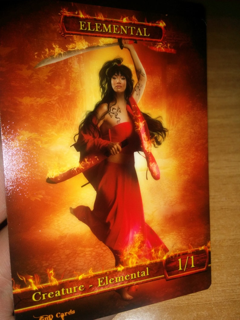 3x Red Elemental 2 Custom Altered Tokens - Etsy