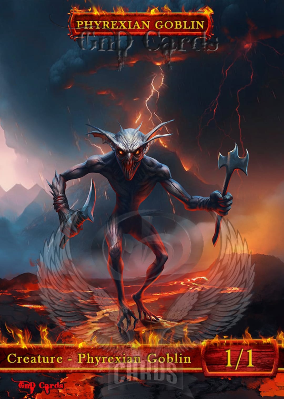 3x Phyrexian Goblin 10 Custom Altered Tokens Gnd Cards - Etsy