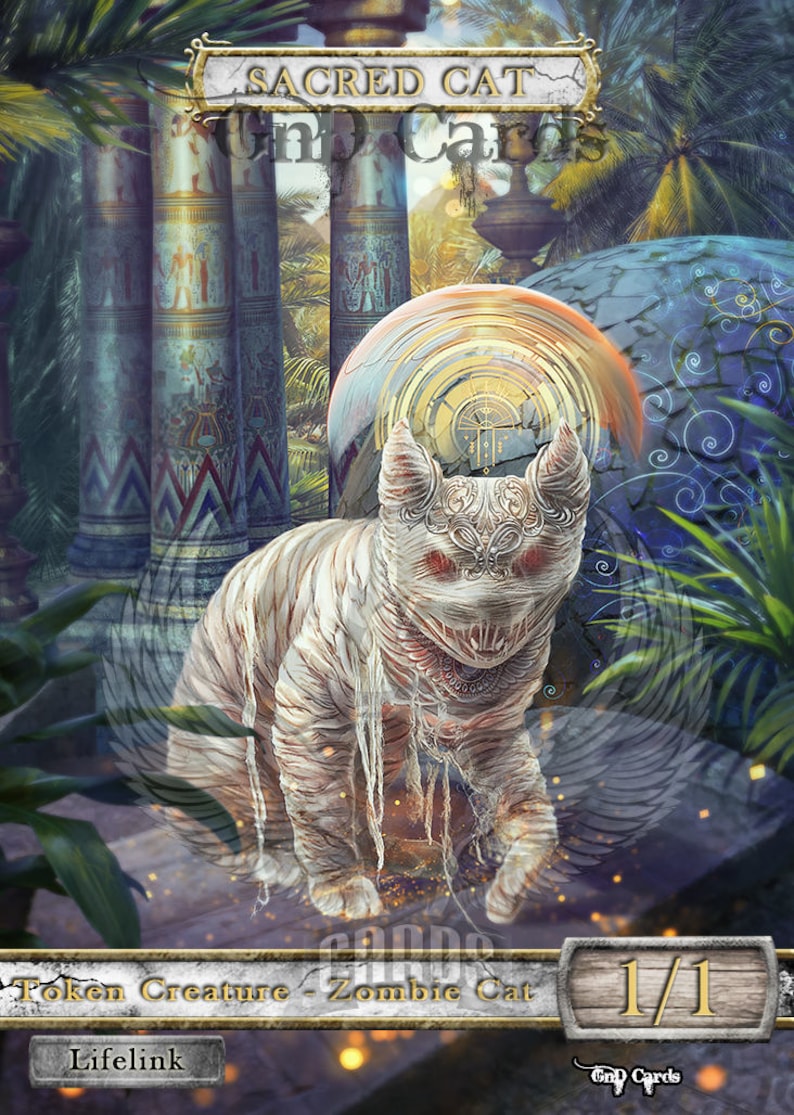 3x Sacred Cats Embalmed TOKENS Custom Altered - Etsy