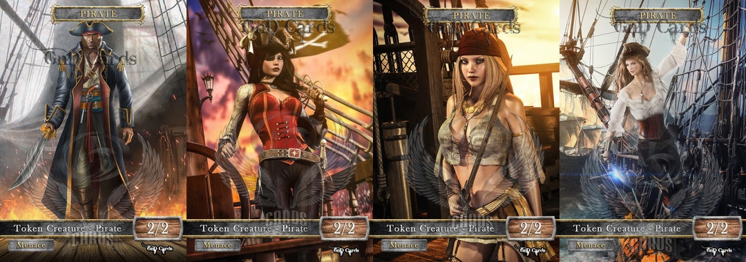 Pirate Pack TCG Tokens Custom Altered - Etsy