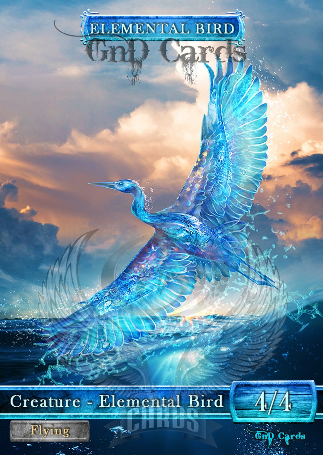 Elemental Bird TCG Token Custom Altered - Etsy