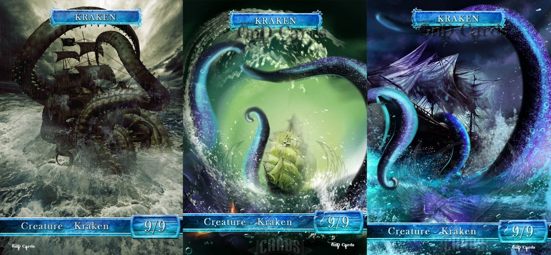 Kraken Pack Custom Tokens for Kiora,the Crashing Wave - Etsy