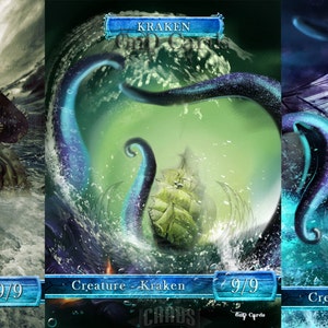 Kraken Pack Custom Tokens for Kiora,the Crashing Wave - Etsy