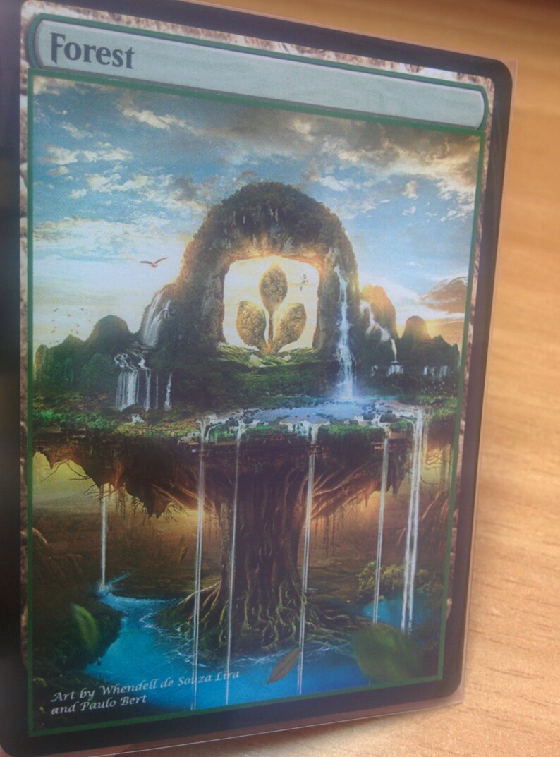 1x Forest 10 Extended Textless Full Art Custom Altered Basic Land MTG ...