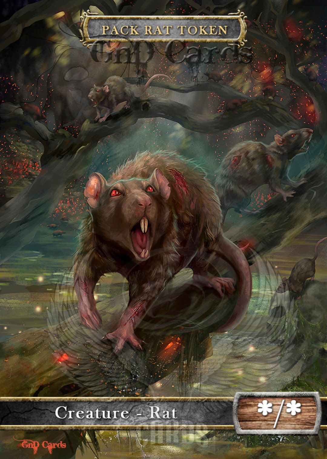 Pack Rat #1 TCG Token Custom Altered - Etsy