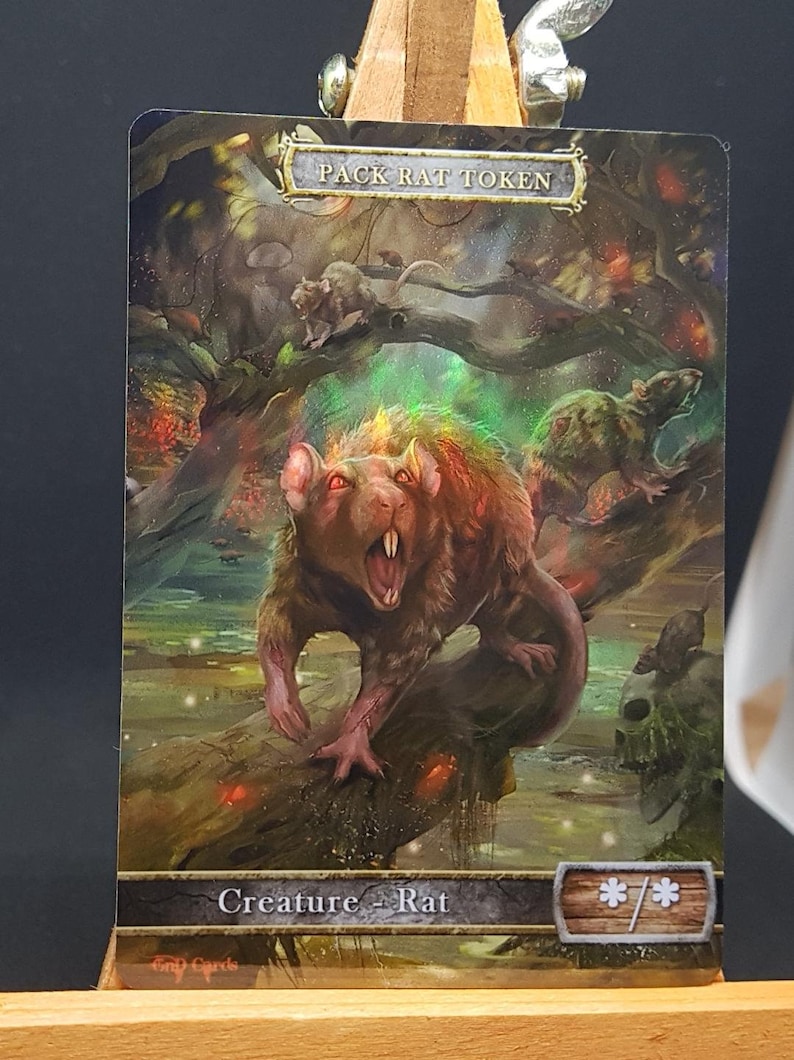 1x Pack Rat Token 1 FOIL LAMINATED Custom Altered | Etsy