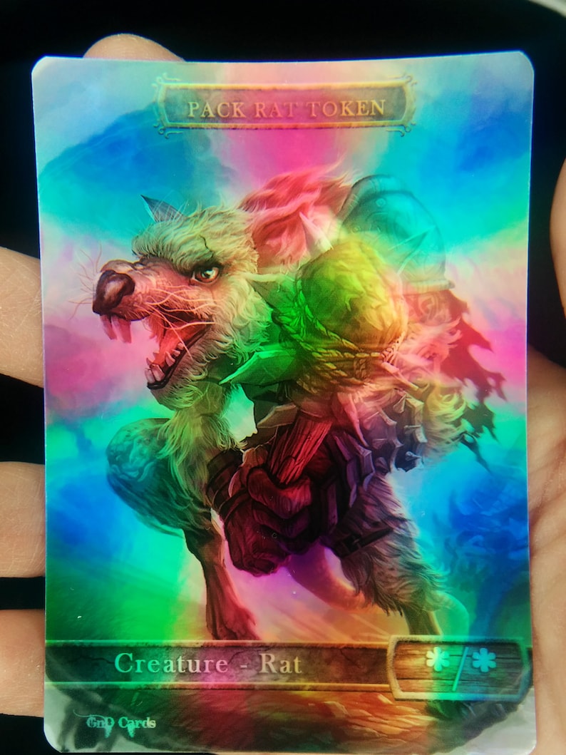 1x Pack Rat Token 3 FOIL LAMINATED Custom Altered - Etsy