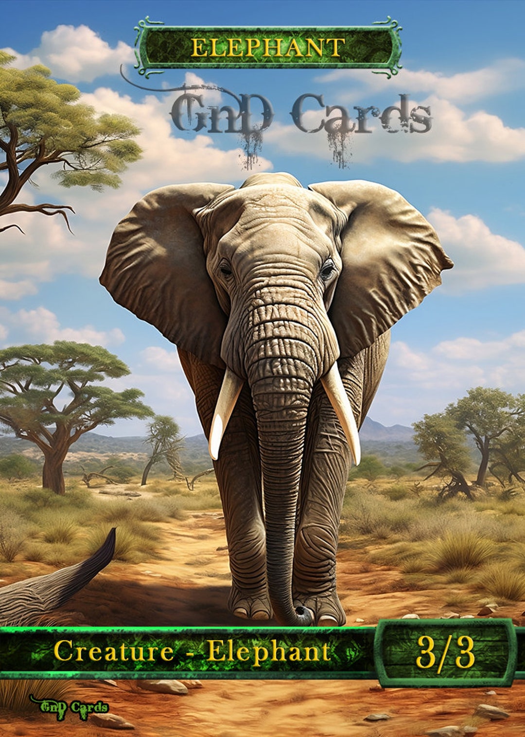 Elephant #3 TCG Token Custom Altered - Etsy