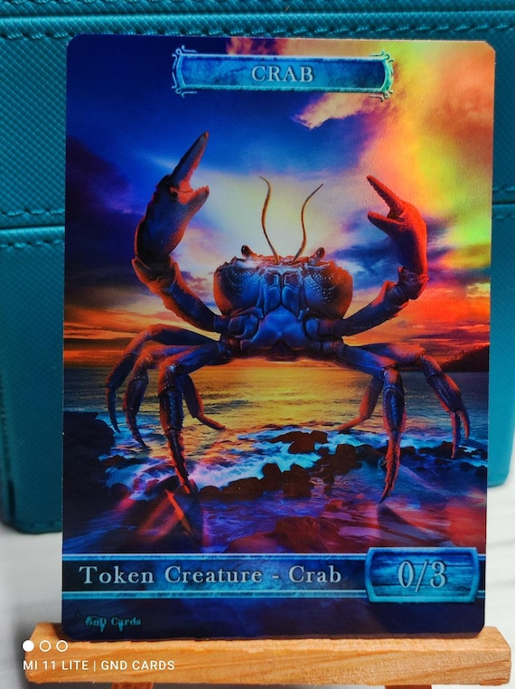 1x Crab FOIL LAMINATED Custom Altered Token - Etsy UK