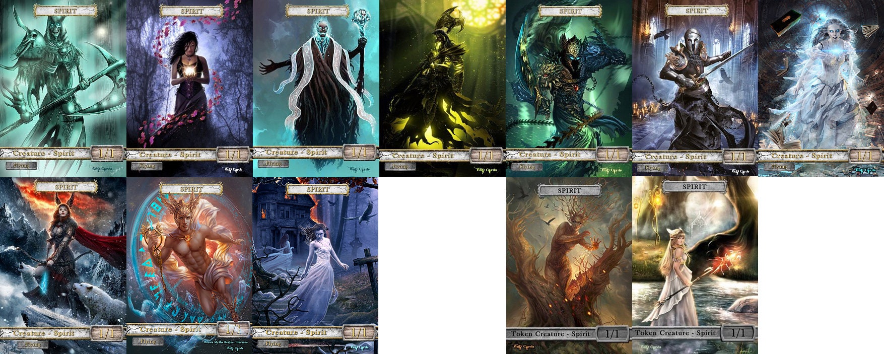 Full Set of Spirit Tokens MTG | Etsy