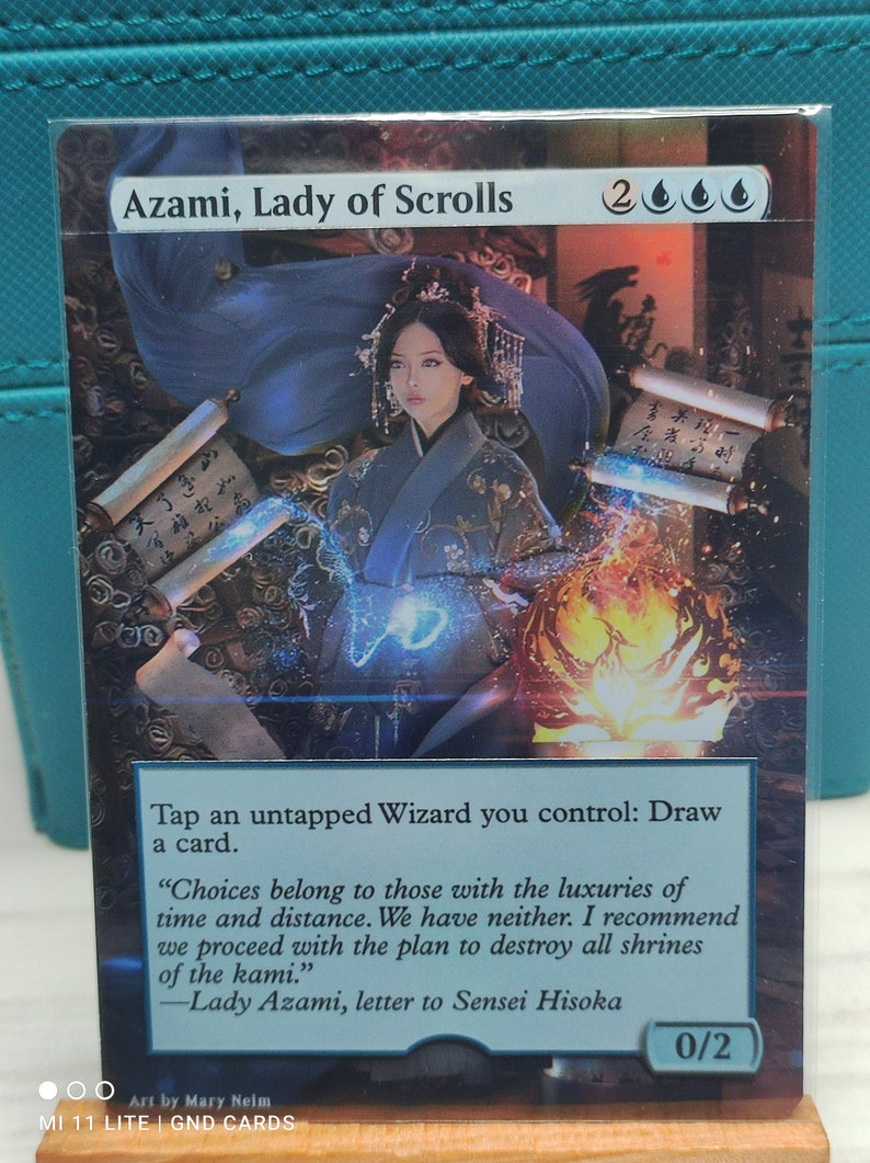 1x Foil Altered Art Azami Lady of Scrolls MTG non-foil Into - Etsy