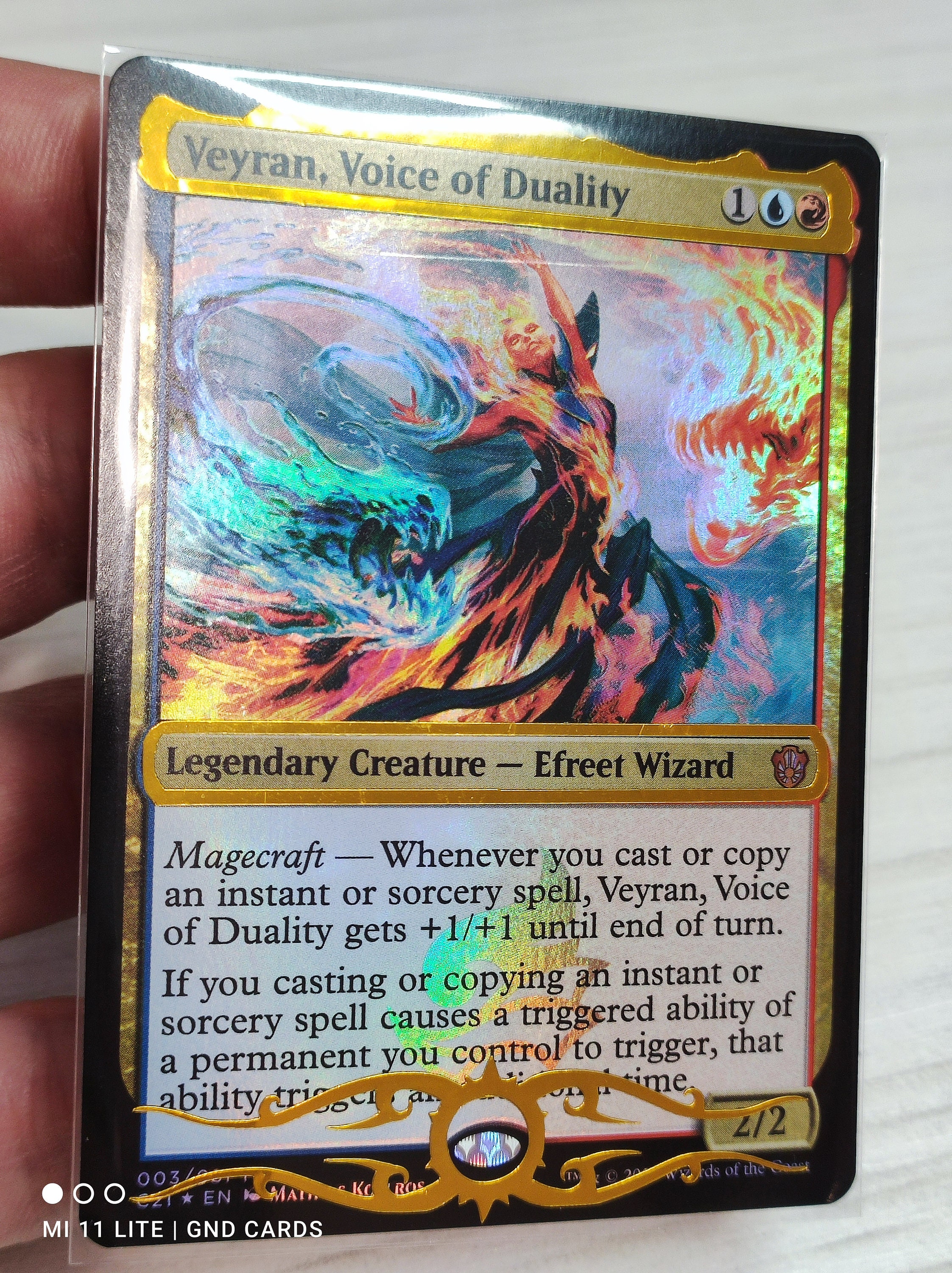 1x Veyran Voice of Duality Foil Gold Vinyl Alter MTG - Etsy UK